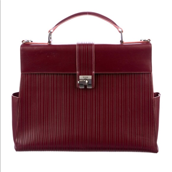 Tumi | Bags | Tumi Embossed Leather Satchel | Poshmark